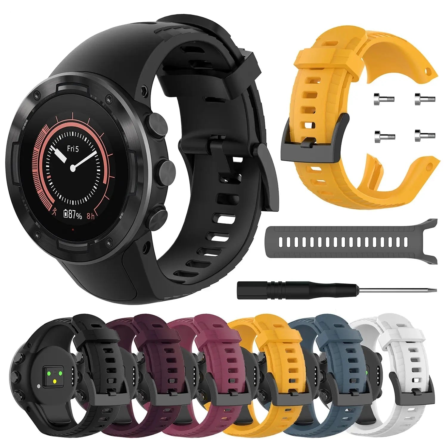Silicone Replacement Strap for Suunto 5 Smartwatch - STRAPS